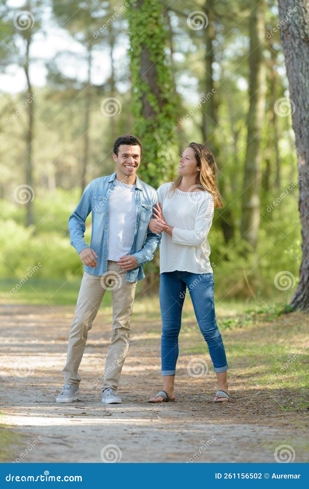 Beautiful Couple on Nature Walk Stock Photo - Image of human, care ...
