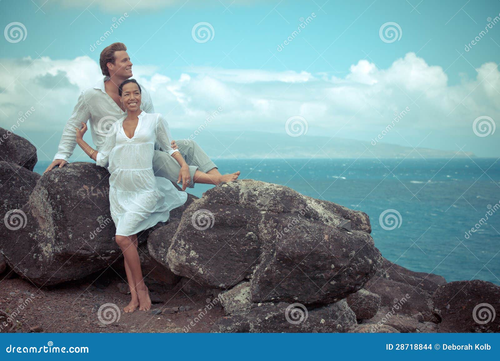 Beautiful Couple in Paradise Stock Photo - Image of honeymoon ...