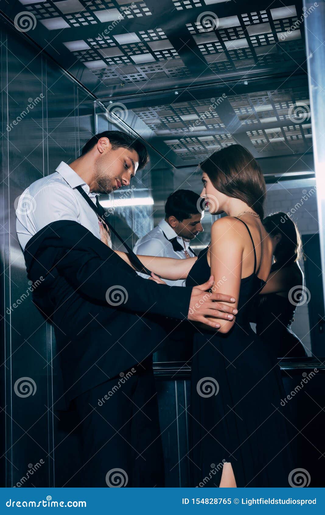 Beautiful Couple Passionately Touching Each Other Stock Image - Image ...