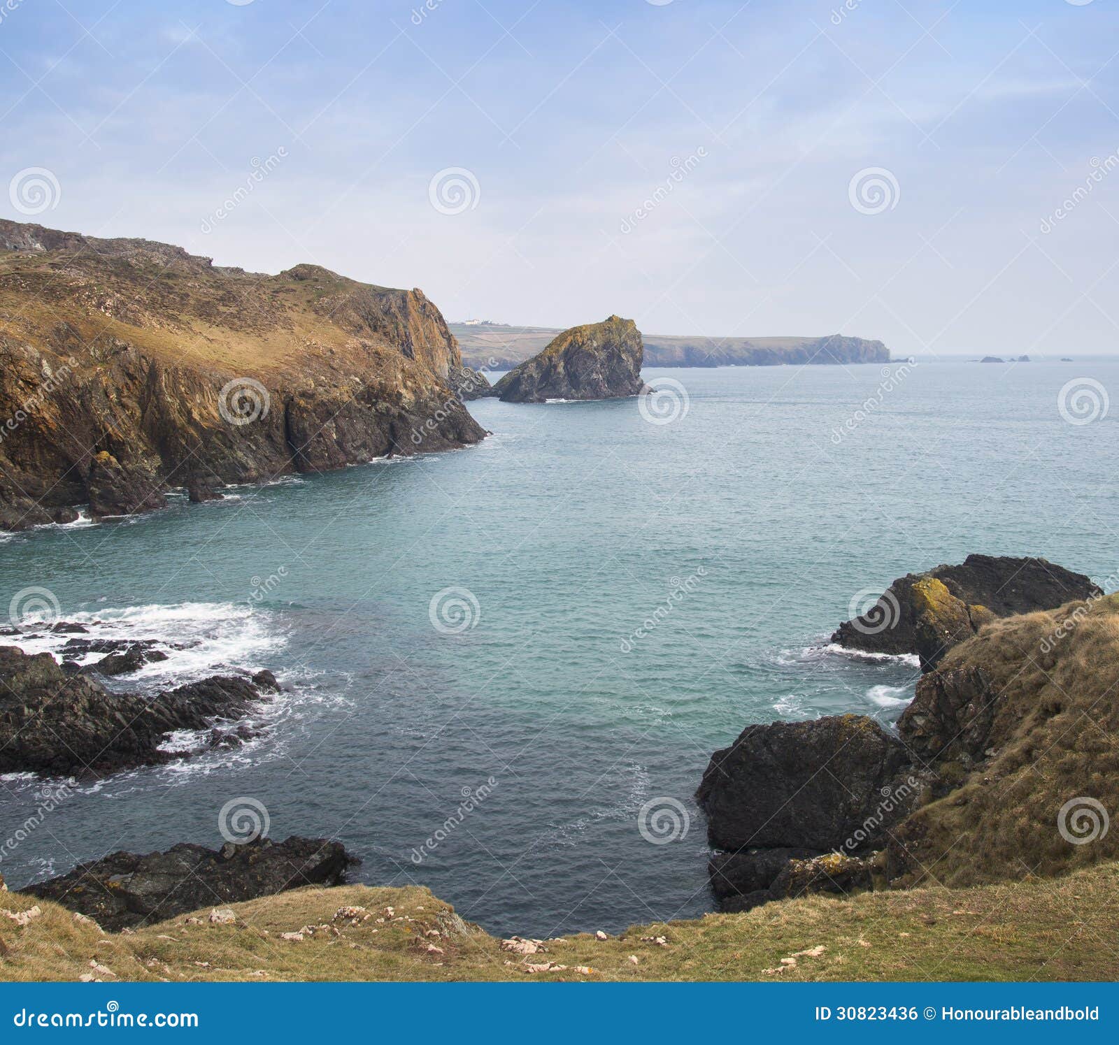 Beautiful Cove on Bright Sunny Day Stock Photo - Image of beautty ...