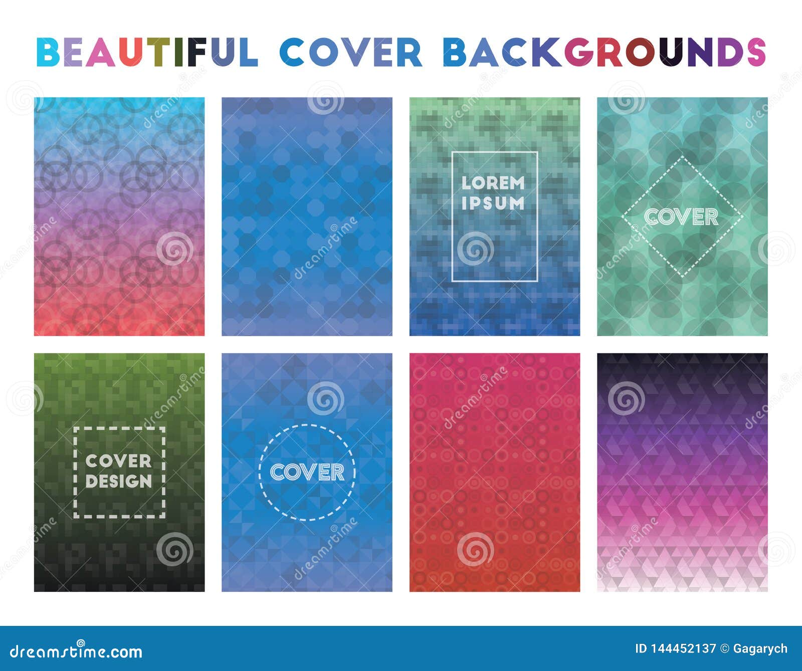 Beautiful Cover Backgrounds. Stock Vector - Illustration of flyer ...