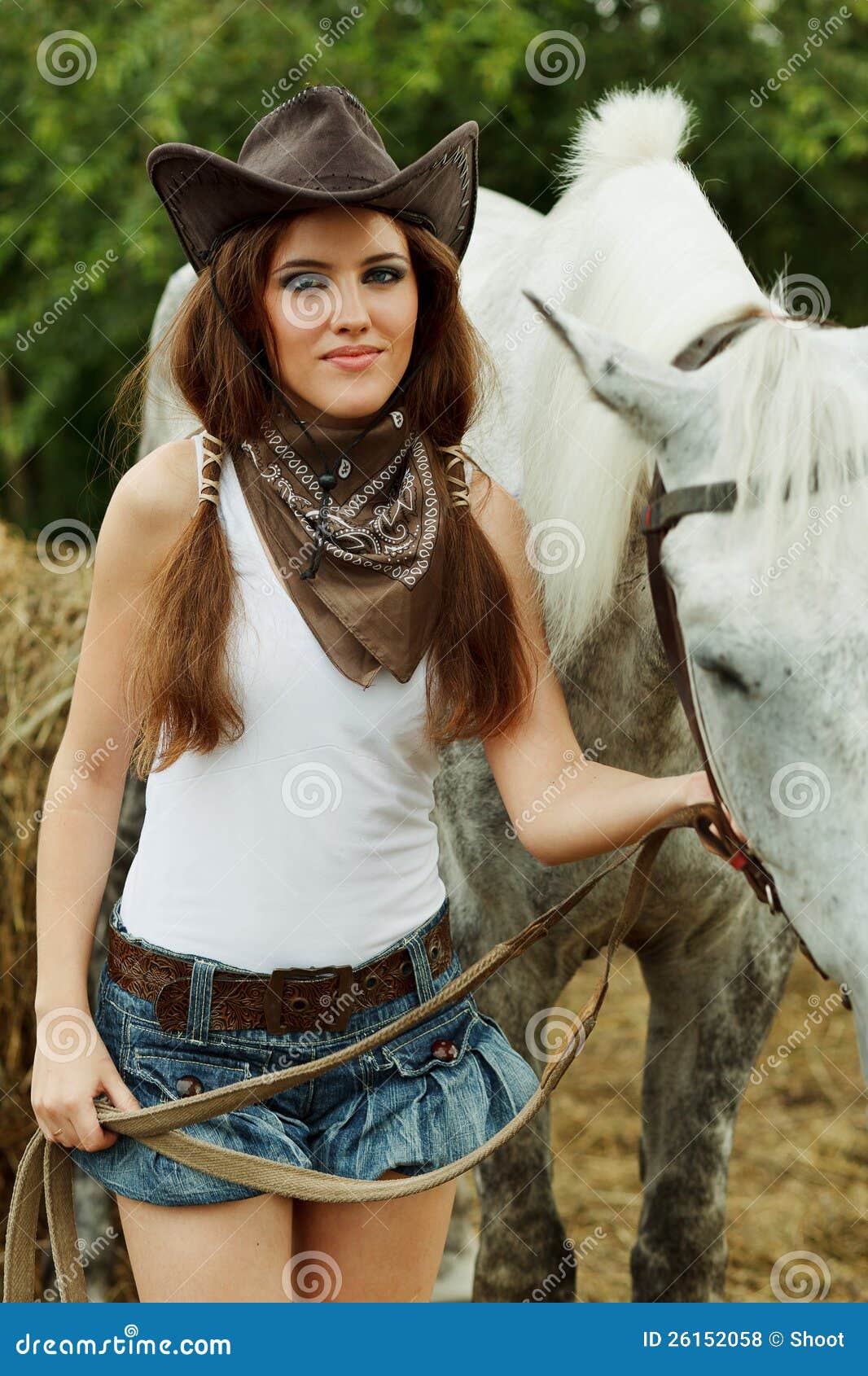 Beautiful cowgirl stock photo. Image of young, female - 26152058