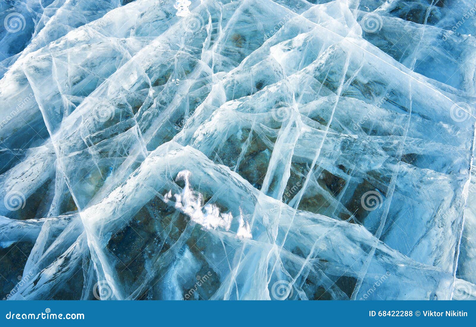 Beautiful Cracked Ice on a Lake Stock Photo - Image of crack, nuur ...