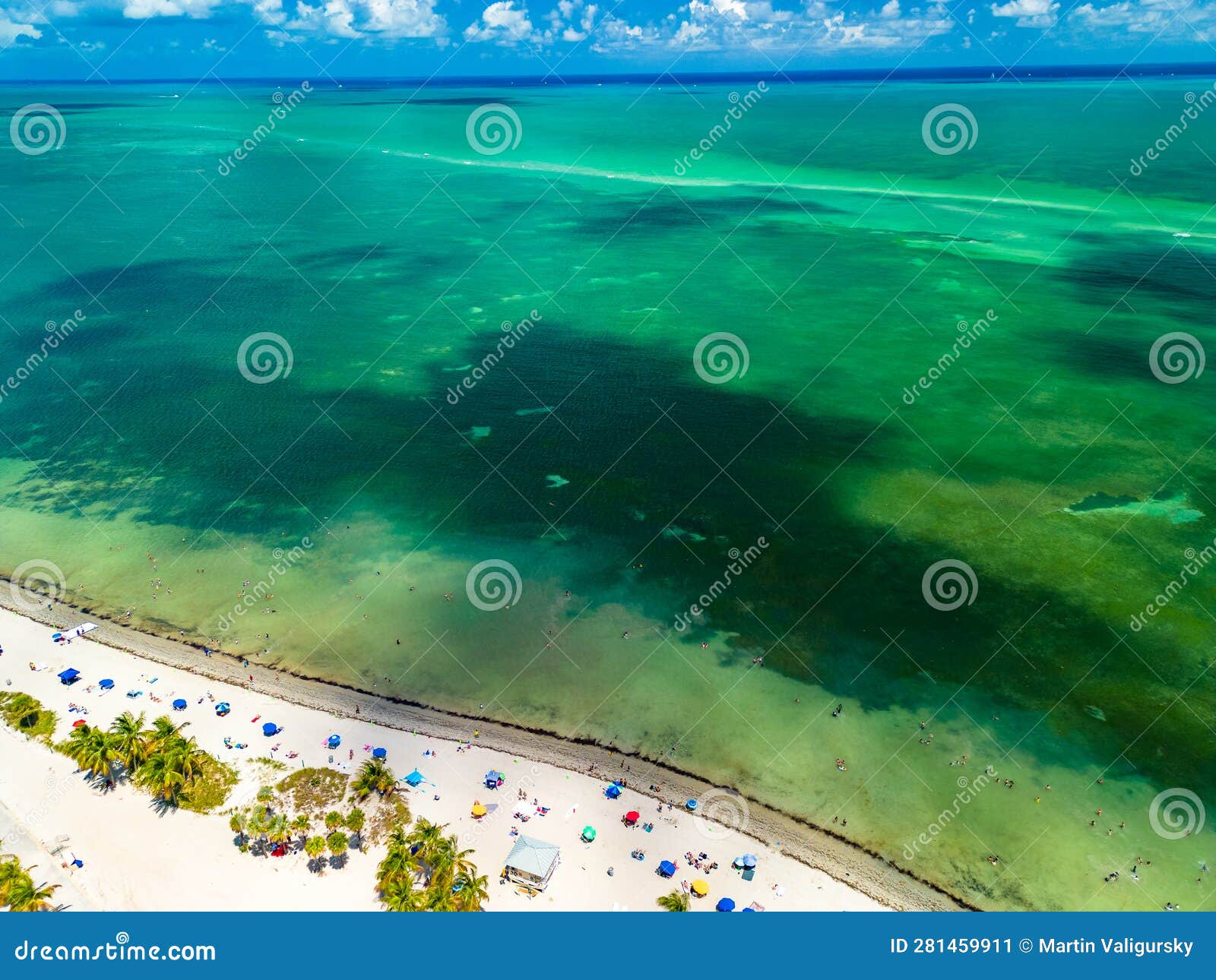 Beautiful Crandon Park Beach in Key Biscayne in Miami Stock Image ...