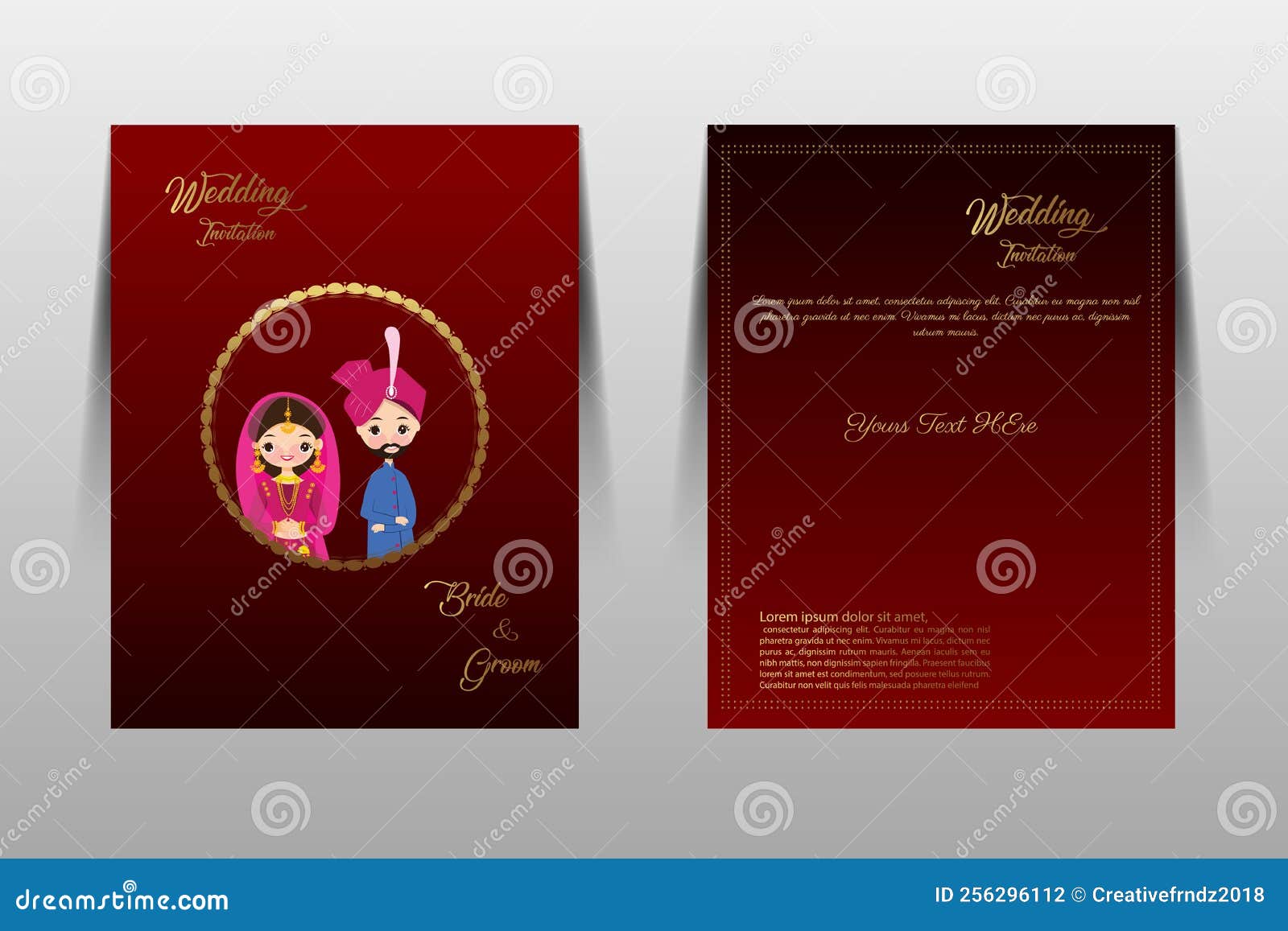 Beautiful and Creative Wedding Invitation Design Stock Vector ...