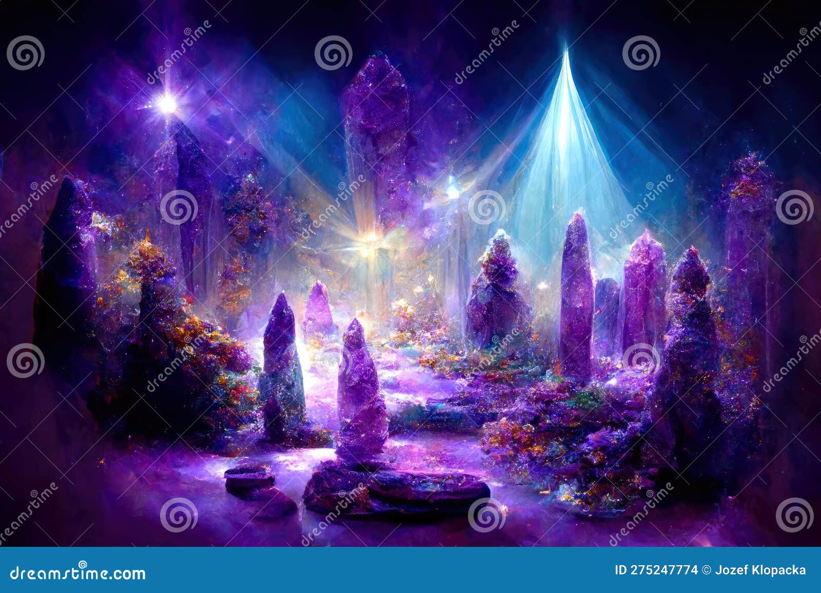 Beautiful Crystal Heaven. Crystal Kingdom. Generative Ai. Stock ...