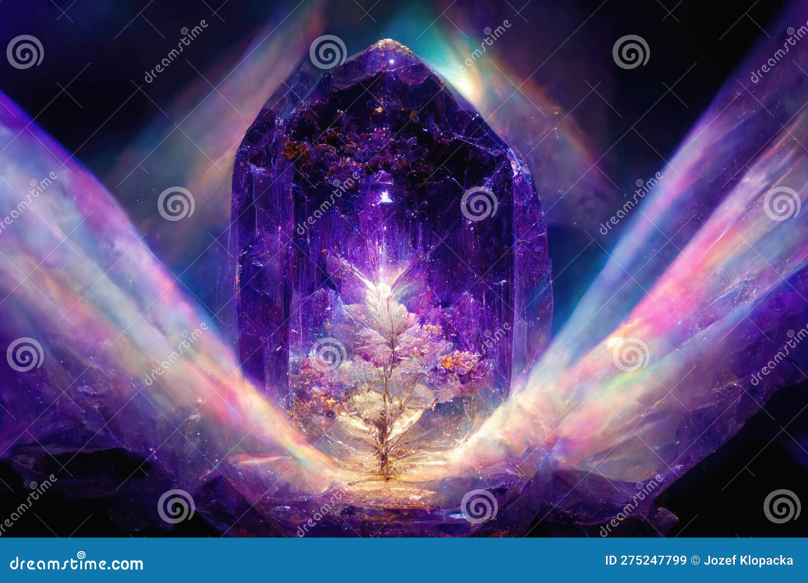 Beautiful Crystal Heaven. Crystal Kingdom. Generative Ai. Stock ...