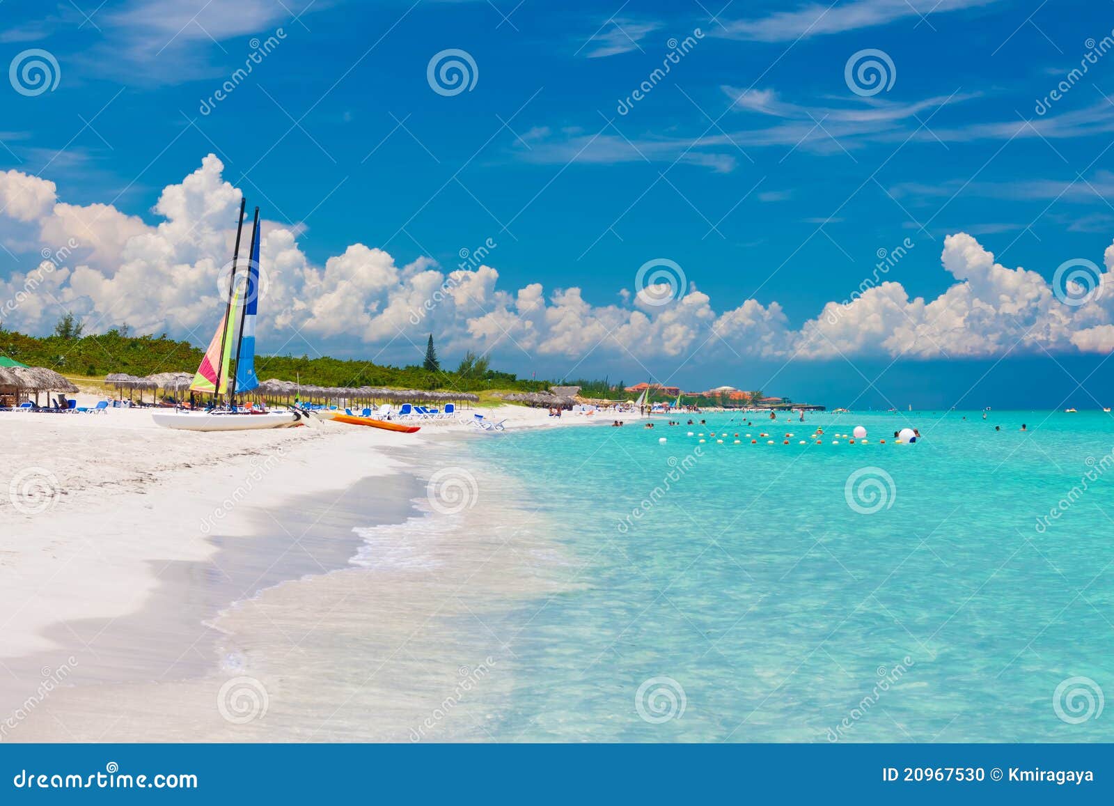The Beautiful Cuban Beach of Varadero Stock Photo - Image of cuba, sail ...