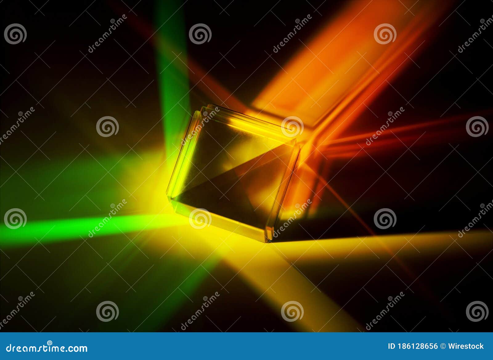 Beautiful Cube Prism Reflection the Magnificent Colors of Light on a ...