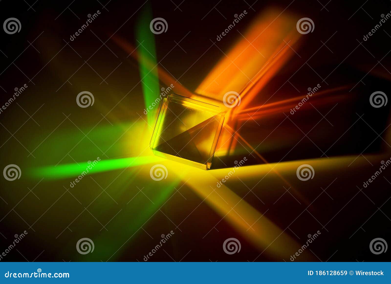 Beautiful Cube Prism Reflection the Magnificent Colors of Light on a ...