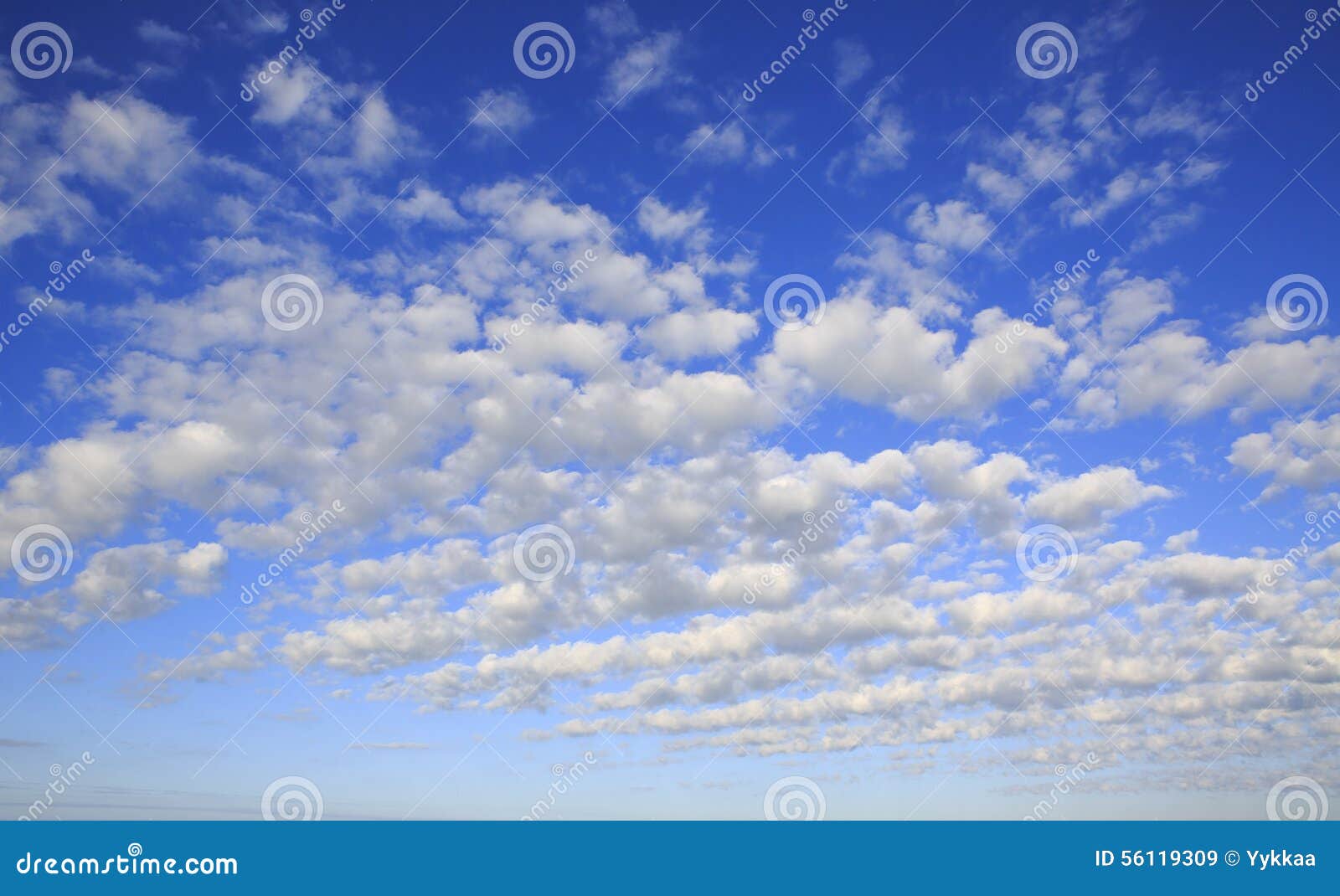 Beautiful Cumulus Cirrus Clouds in Blue Sky Stock Image - Image of ...