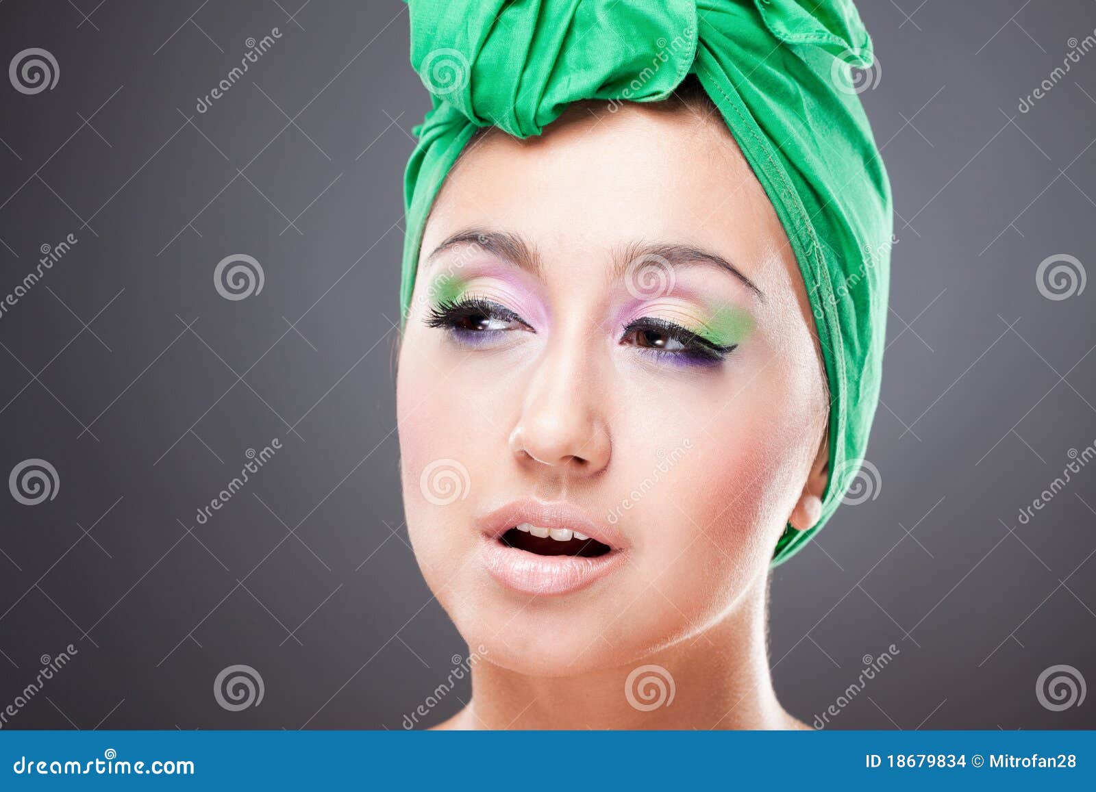 Beautiful Cunning Woman with Bright Makeup Stock Photo - Image of clear ...
