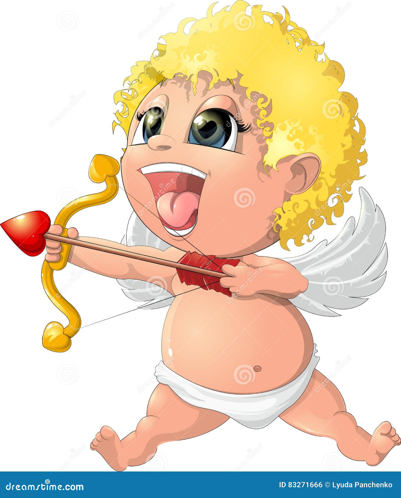 Beautiful Cupid To The Holiday Vector Illustration