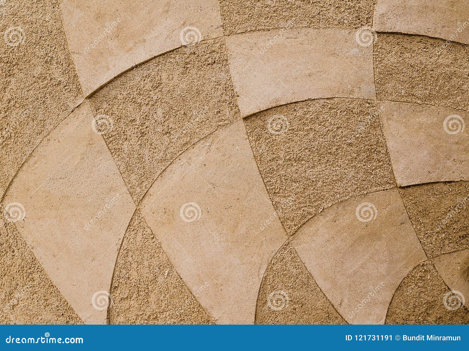 Beautiful Curved of Square Pattern on Brown Sand Surface. Stock Image ...