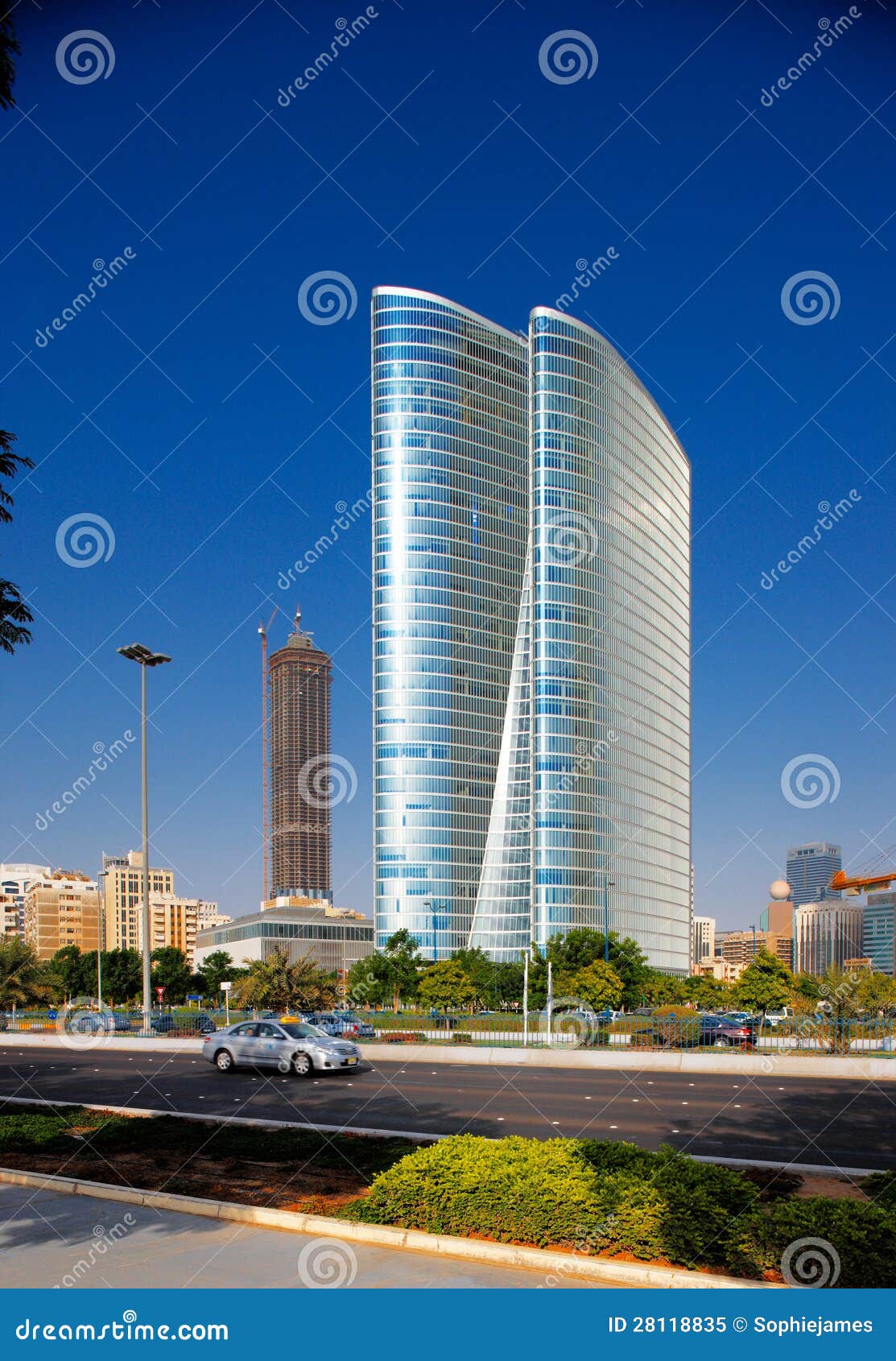 Beautiful Curvilinear Architecture of Abu Dhabi Stock Image - Image of ...