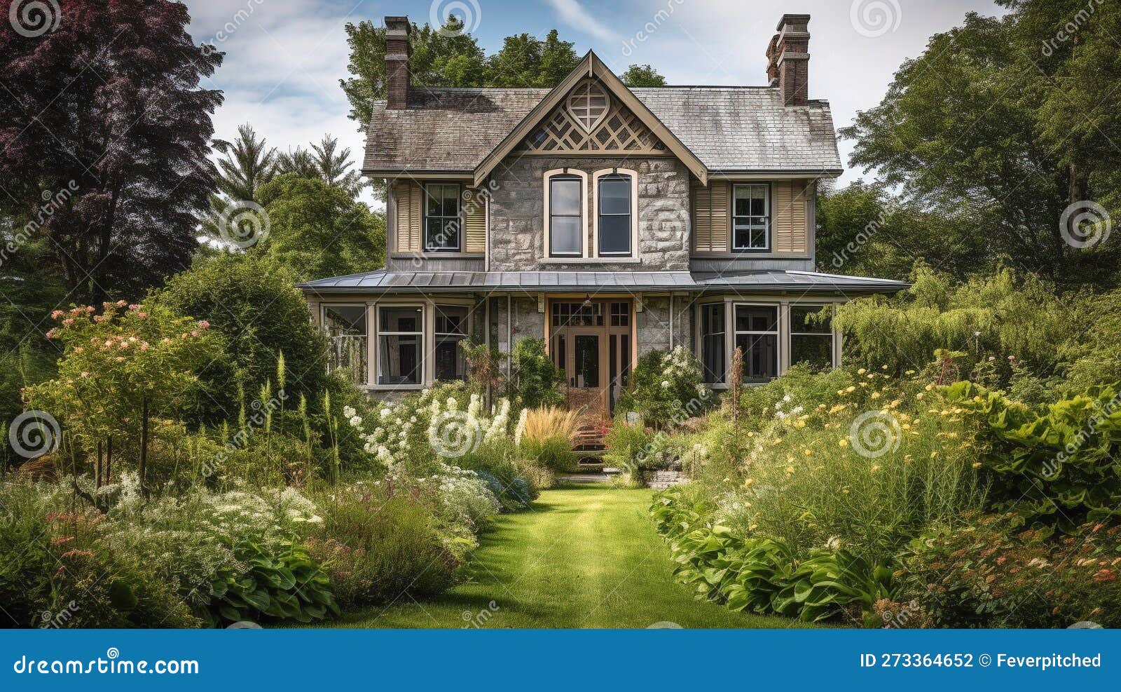 Beautiful Custom Country House with Lush Landscaping - Generative AI ... Beautiful Custom Country House with Lush Landscaping - Generative AI ...