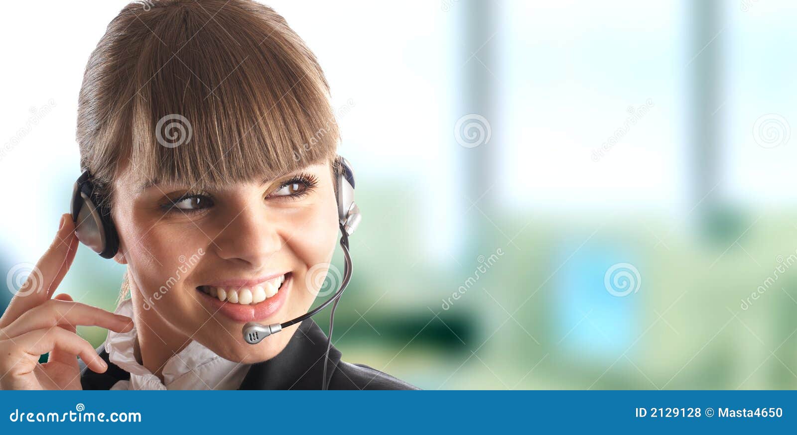 Beautiful Customer Representat Stock Photo - Image of attractive ...