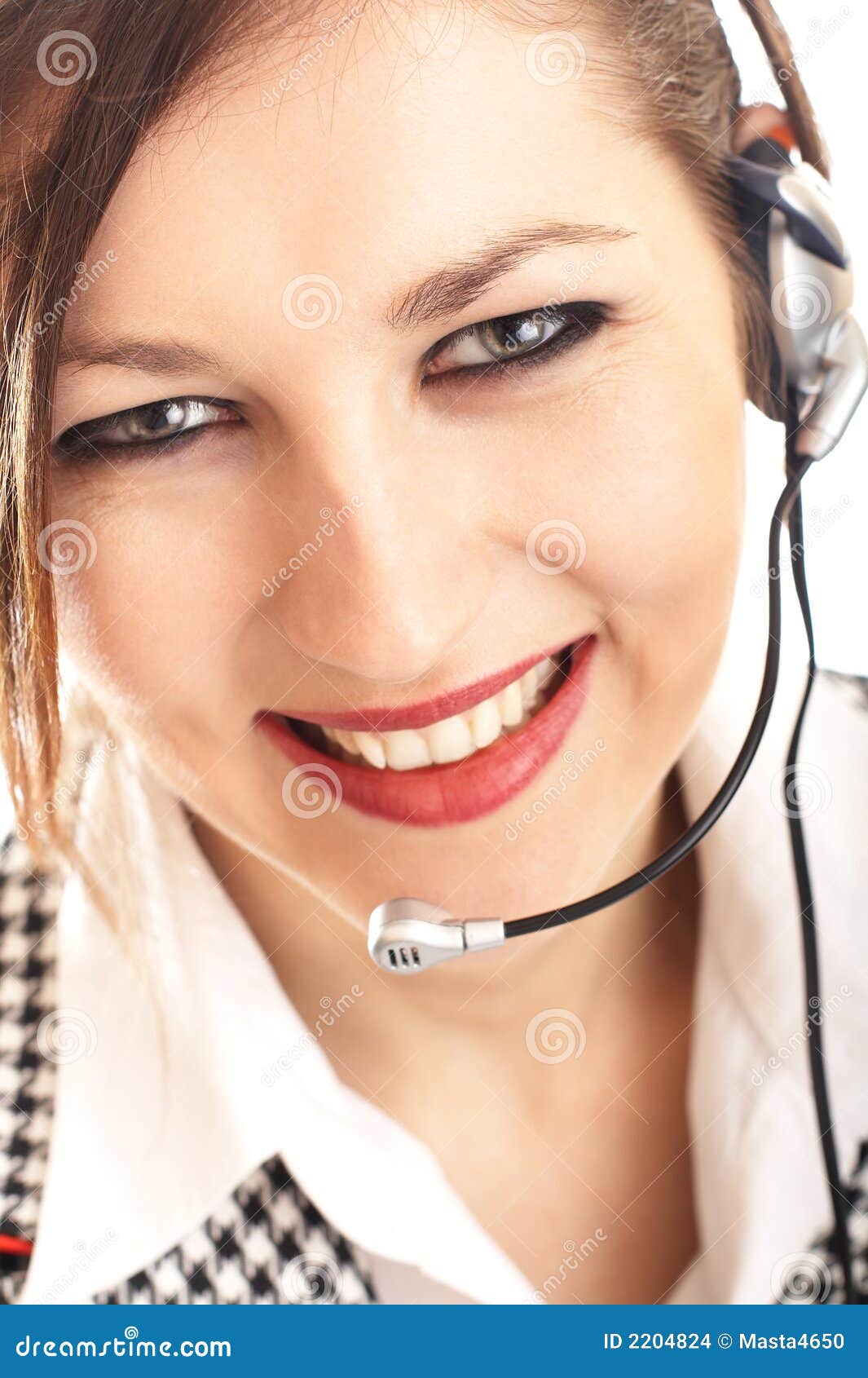 Beautiful Customer Representat Stock Photo - Image of communicate, line ...
