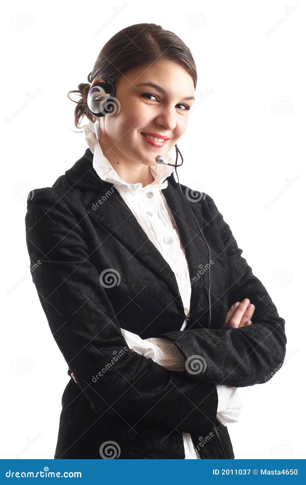 Beautiful Customer Representative Stock Image - Image of blue, help ...
