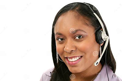 Beautiful Customer Service Rep Stock Image - Image of headshot, female ...