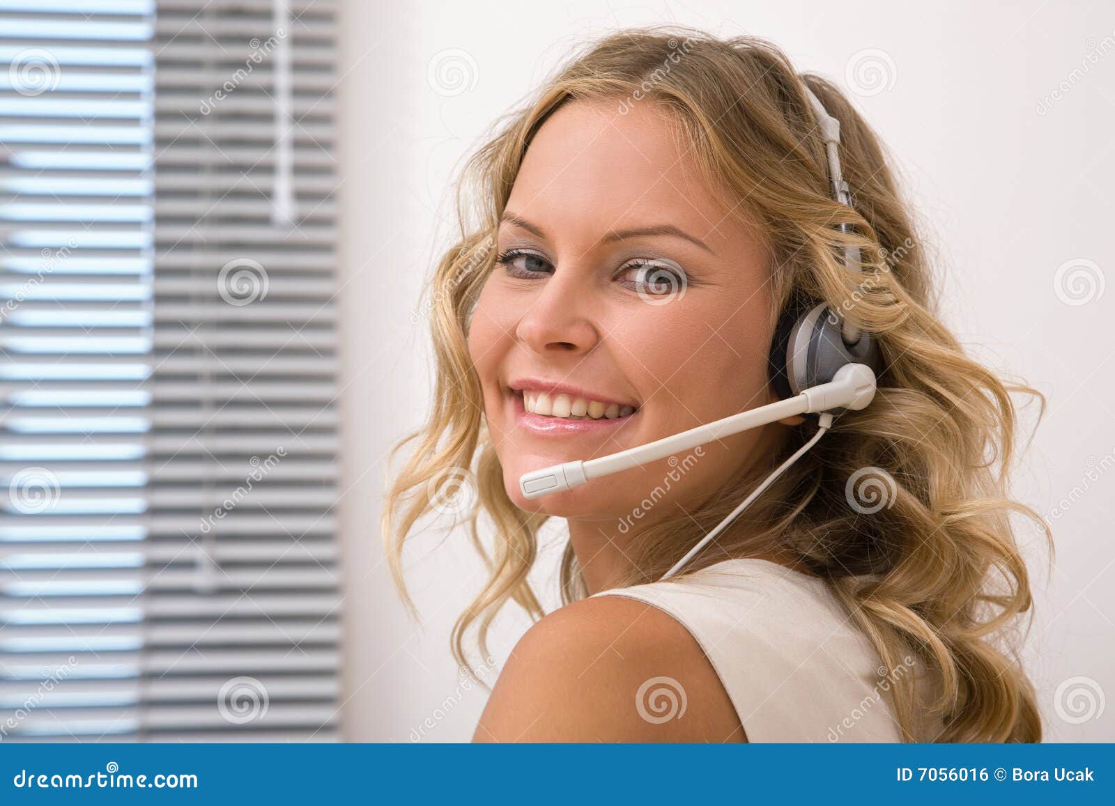 Beautiful Customer Service Representative Stock Photo - Image of office ...