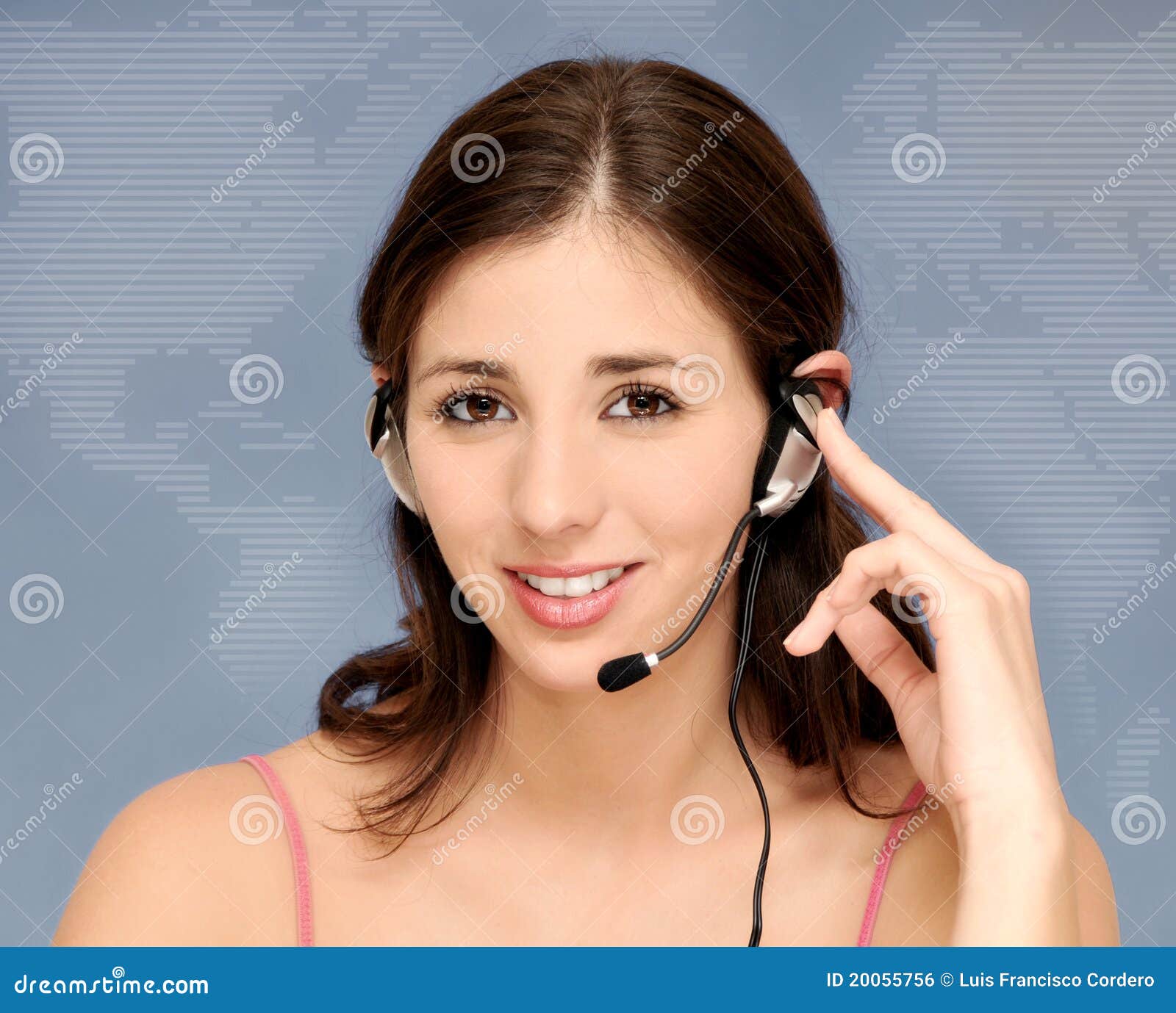 Beautiful Customer Service Woman Stock Photo - Image of background ...