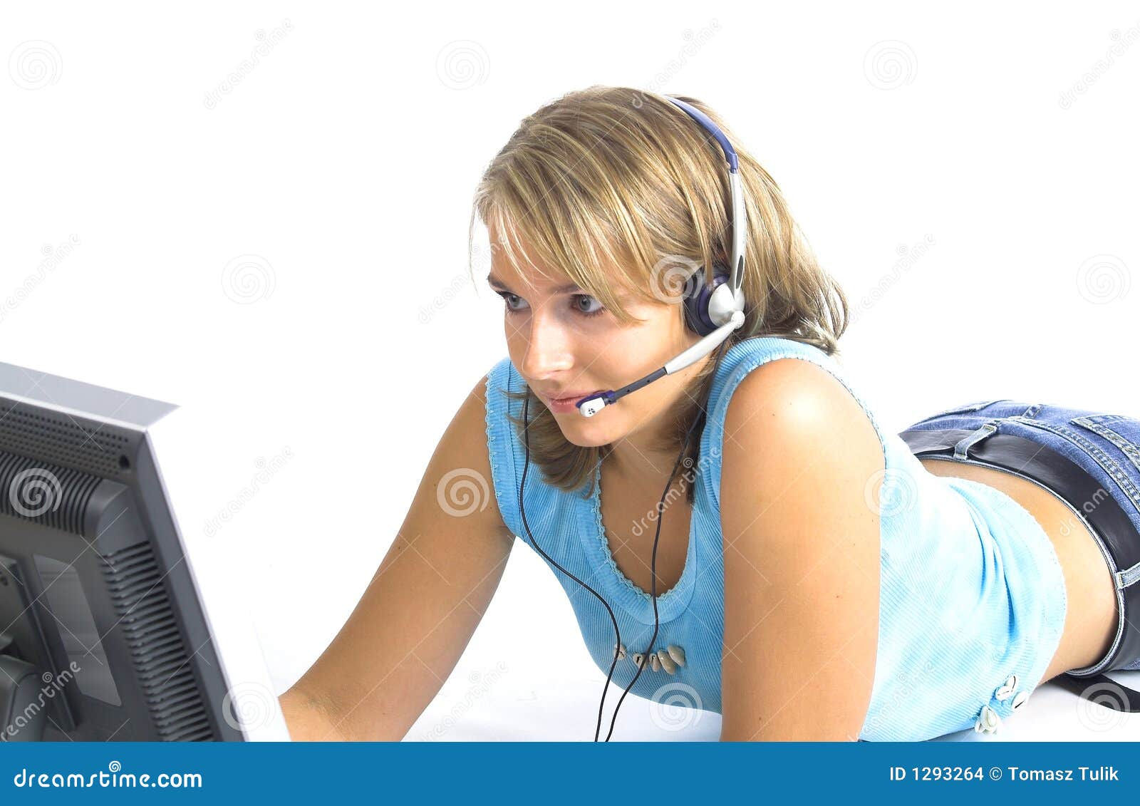Beautiful Customer Support Girl Stock Photo - Image of fresh ...