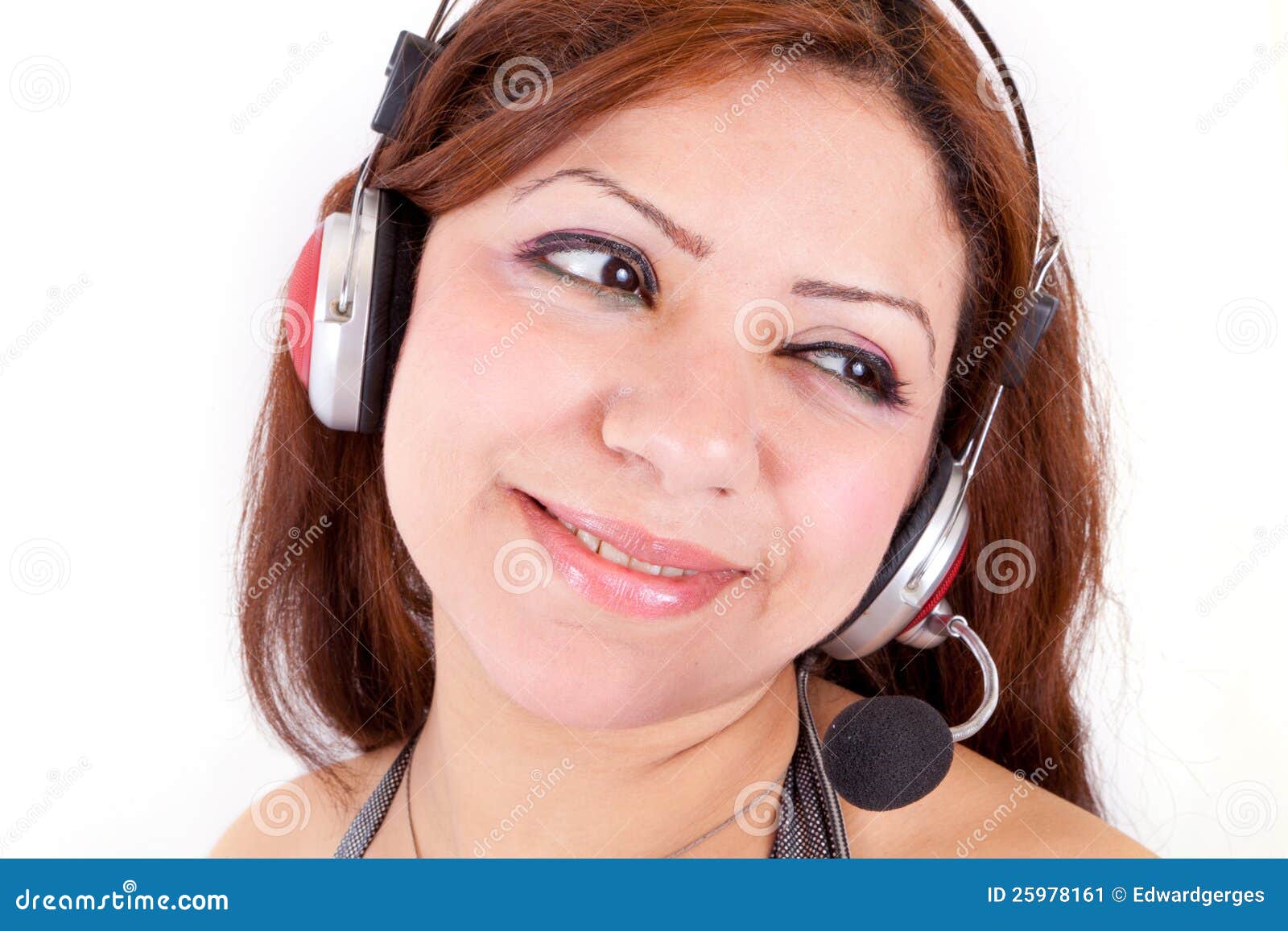 Beautiful Customer Support Girl Stock Image - Image of friendly ...