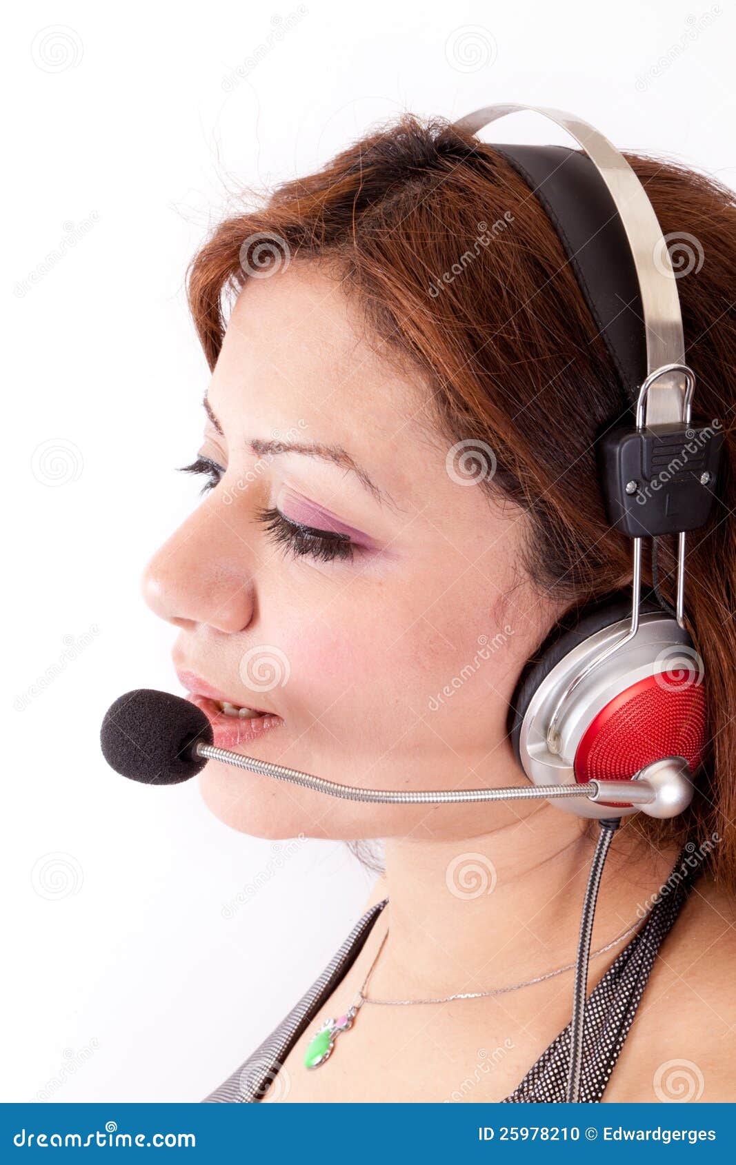 Beautiful Customer Support Girl Stock Photo - Image of arabian, girl ...