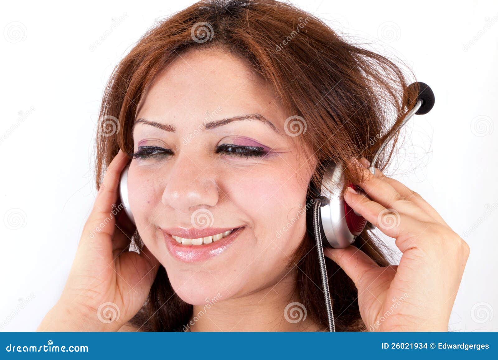 Beautiful Customer Support Girl Stock Photo - Image of communicate ...