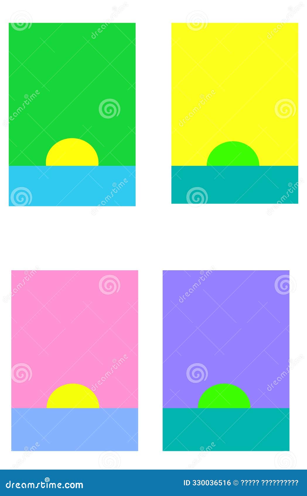 Beautiful Cute Abstract Drawing in Bright Colors with Cute Figures ...