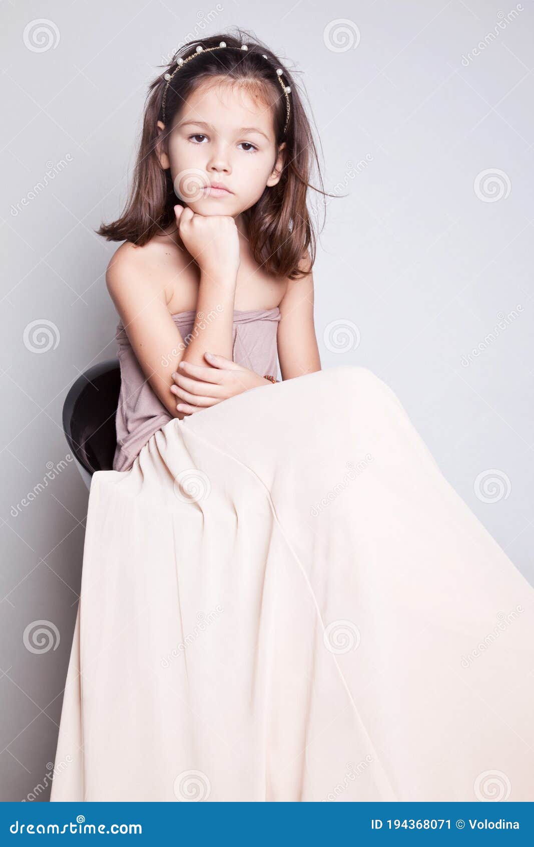 Beautiful Cute Girl in the Studio Stock Image - Image of fashion ...