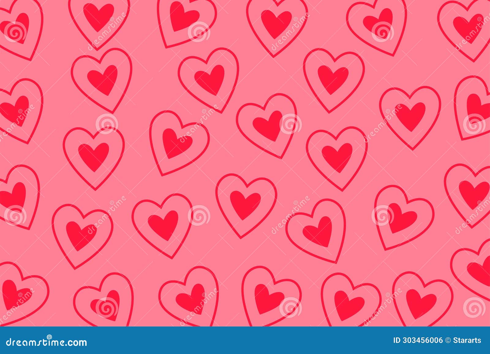 Beautiful and Cute Love Heart Pattern for Valentines Card Design Stock ...