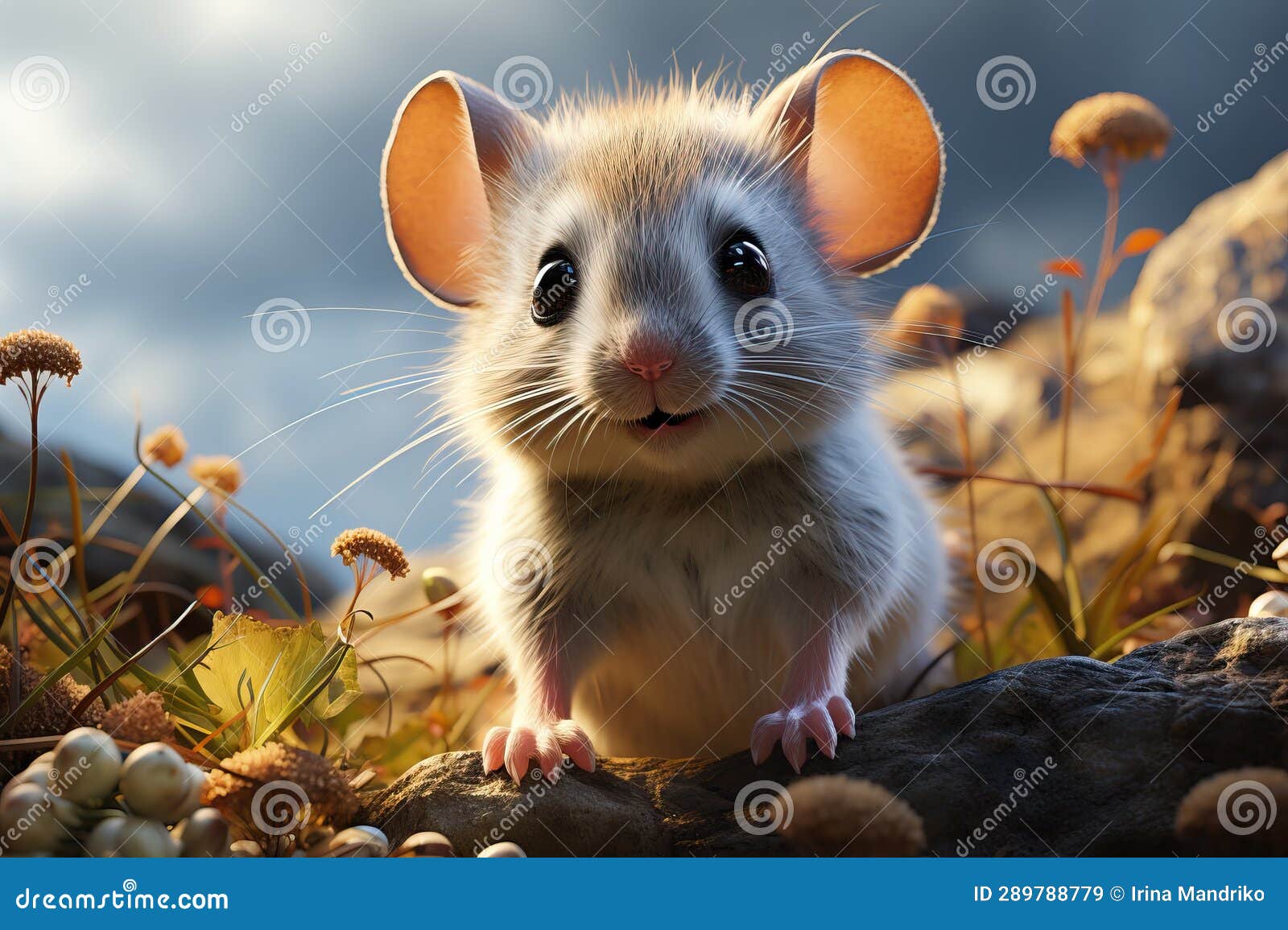 Beautiful Cute Mouse. AI Generated Stock Illustration - Illustration of ...