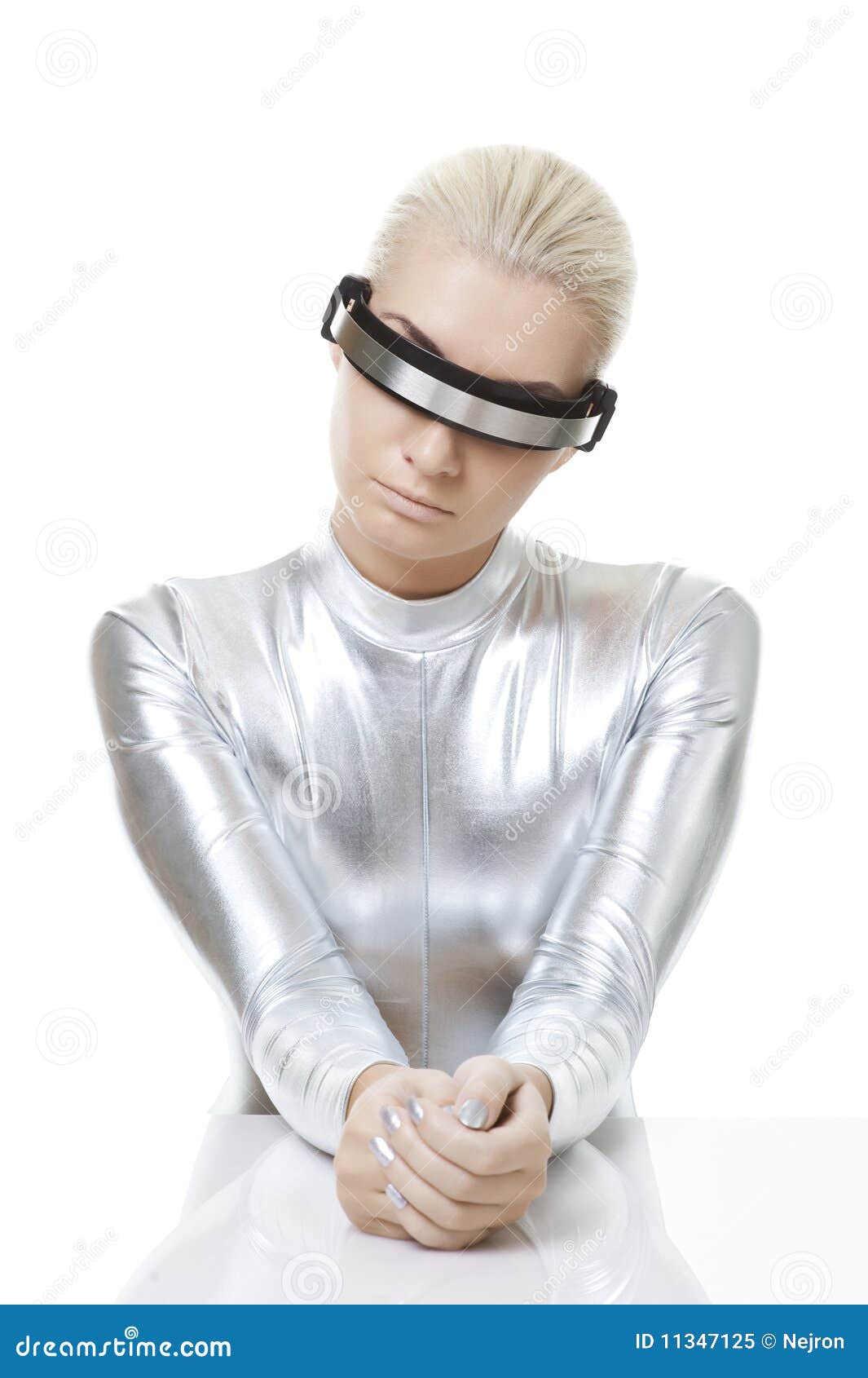 Beautiful cyber woman stock image. Image of blonde, fetish - 11347125