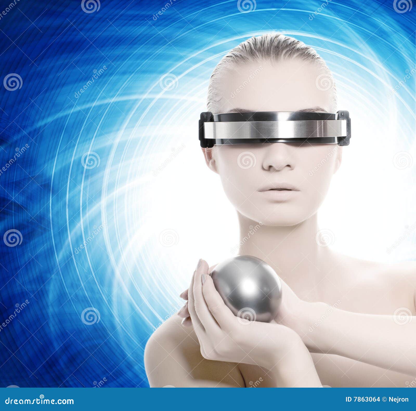 Beautiful cyber woman stock photo. Image of clean, cyber - 7863064