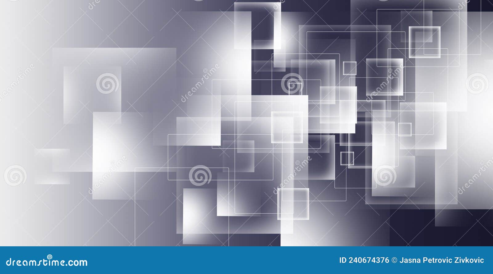 3D Abstract Blue Background with Square Shapes. Blue Abstract Rounded ...