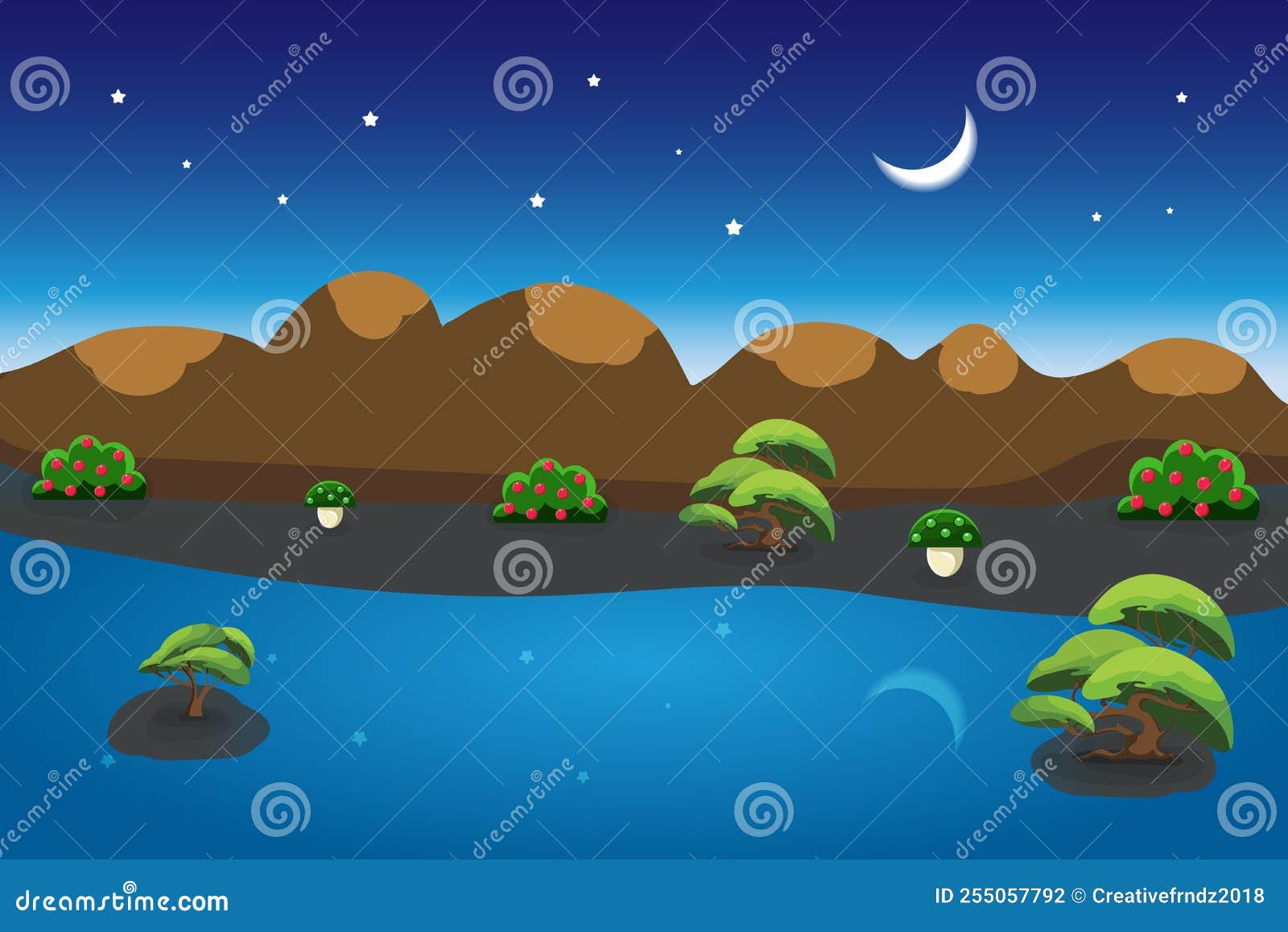 Beautiful 2d Background Vector Art Stock Vector - Illustration of ...