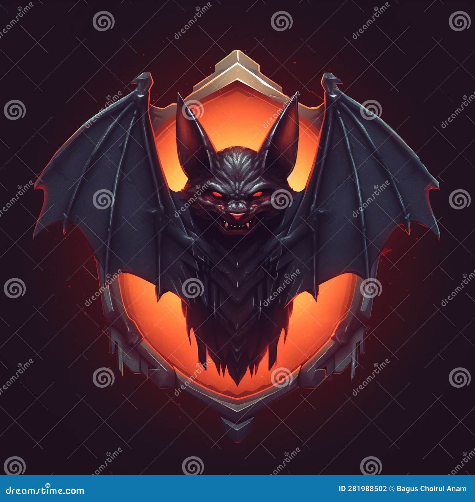 Captivating 2D Bat Logo Illustration Stock Illustration - Illustration ...