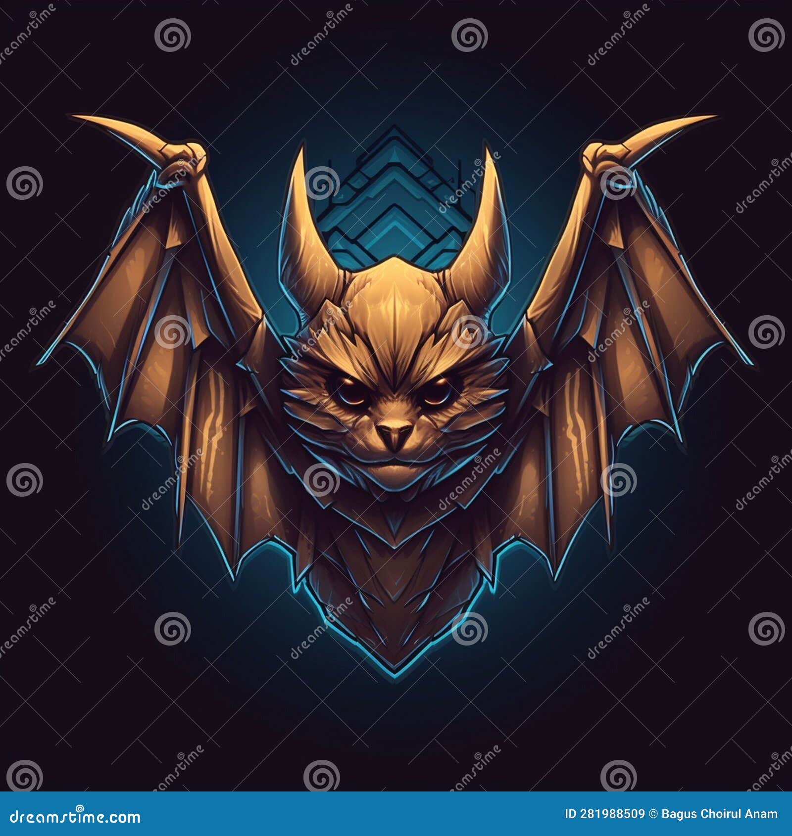 Captivating 2D Bat Logo Illustration Stock Illustration - Illustration ...