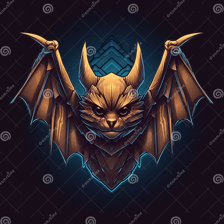 Captivating 2D Bat Logo Illustration Stock Illustration - Illustration ...