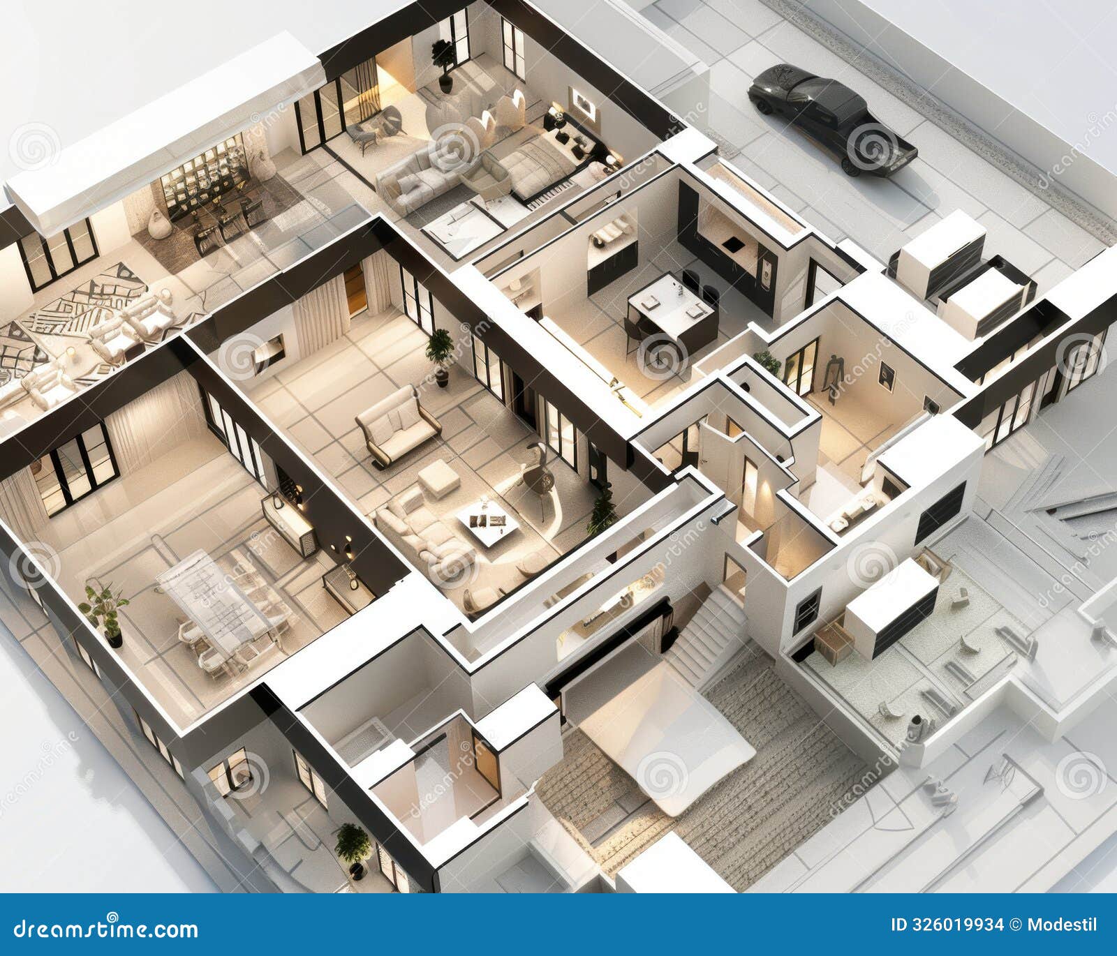 3d Generated Professional Photo of a Creative 3d Rendered Layout Plan ...