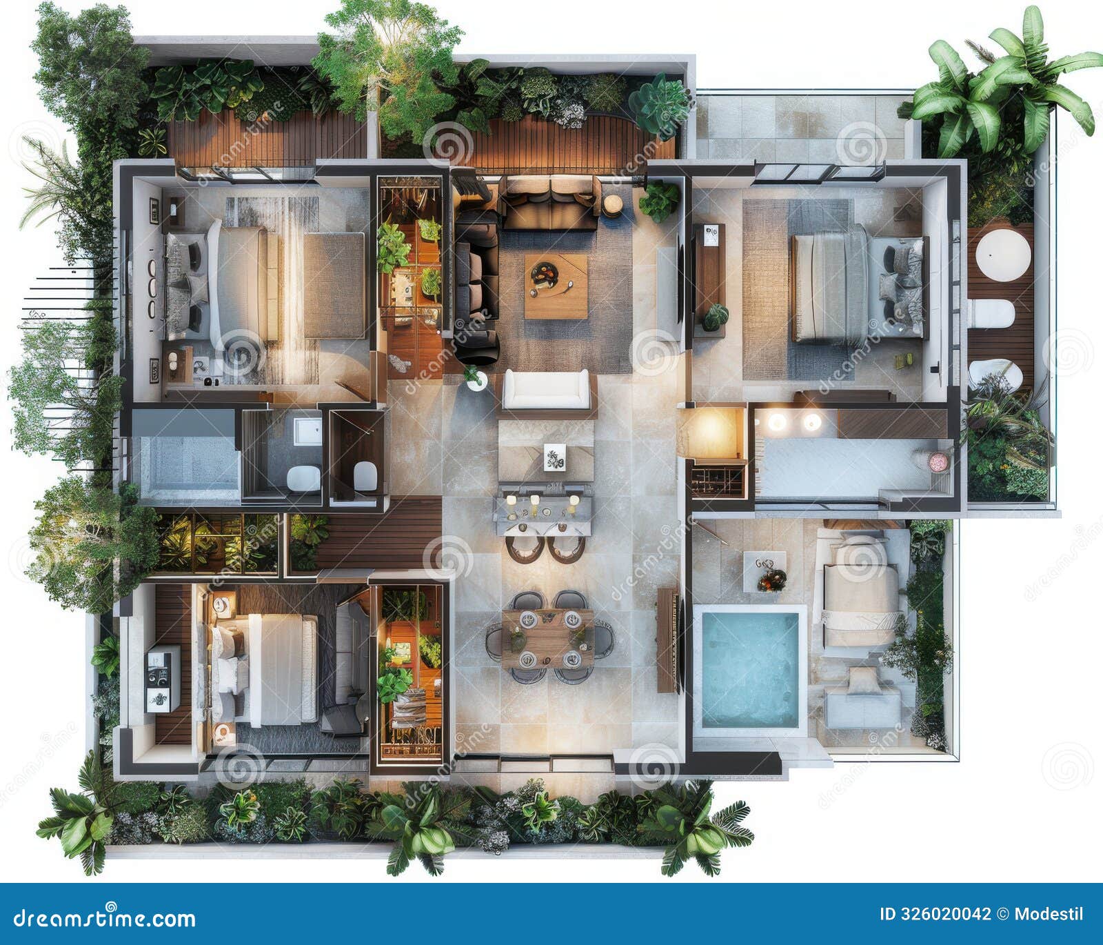 3d Generated Professional Photo of a Creative 3d Rendered Layout Plan ...