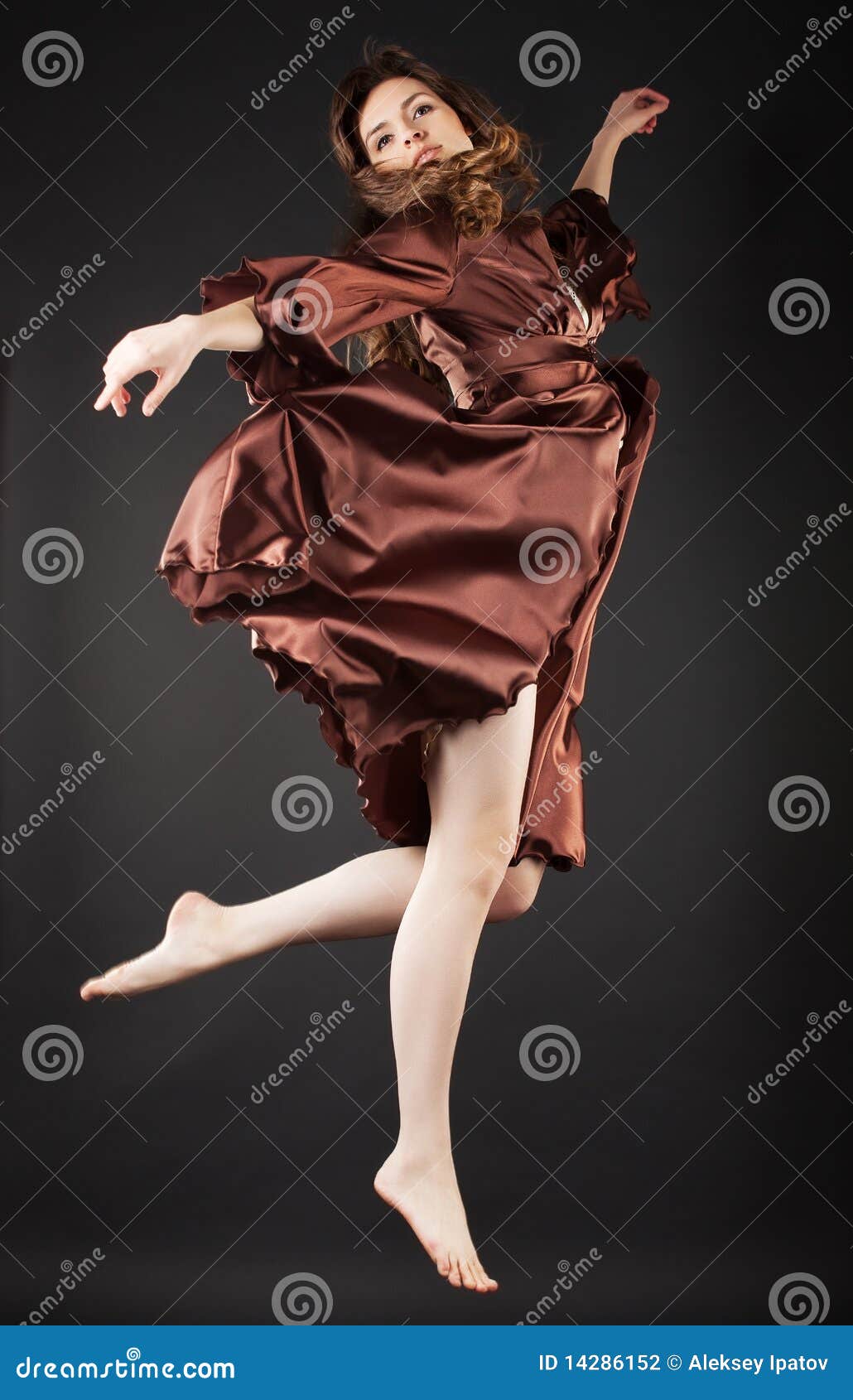 Beautiful Dancer On Aerial Silk, Aerial Contortion, Aerial Ribbons ...