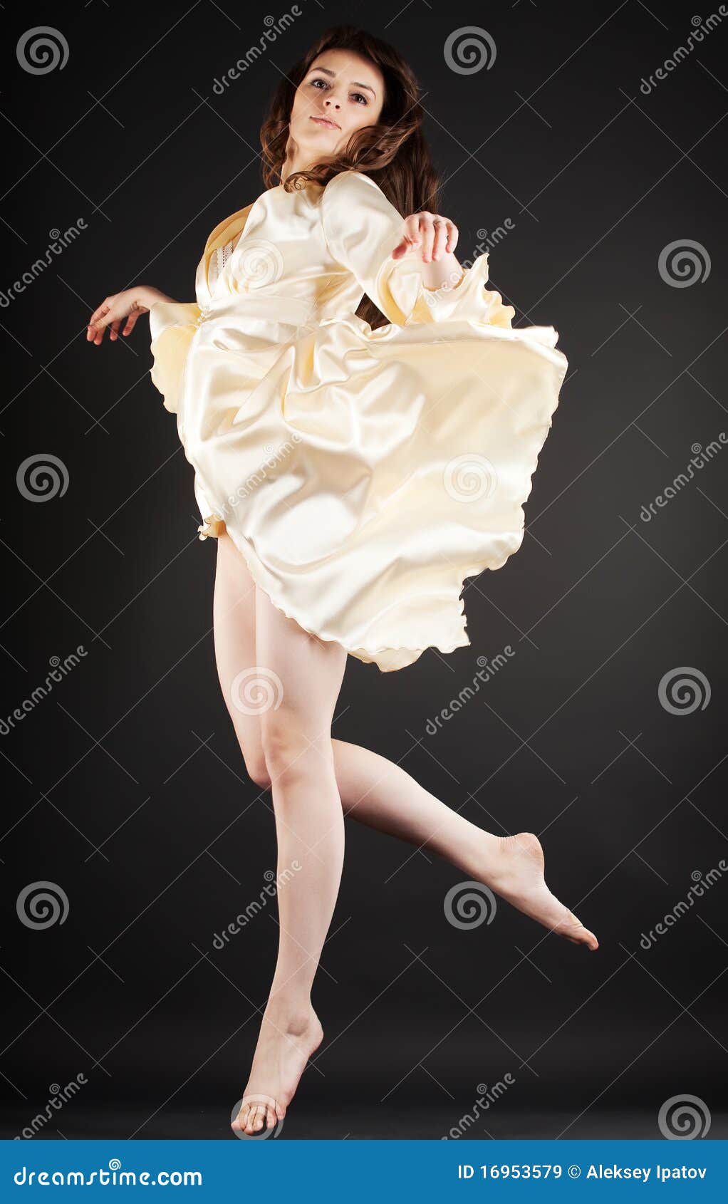 Beautiful Dancer On Aerial Silk, Aerial Contortion, Aerial Ribbons ...