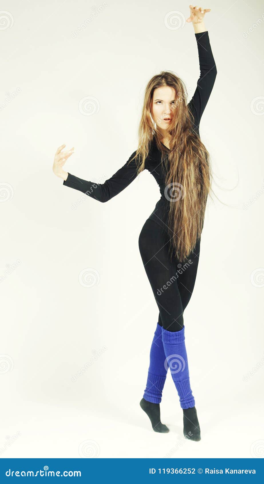 Beautiful Dancer with Long Hair Stock Photo - Image of ballerina ...