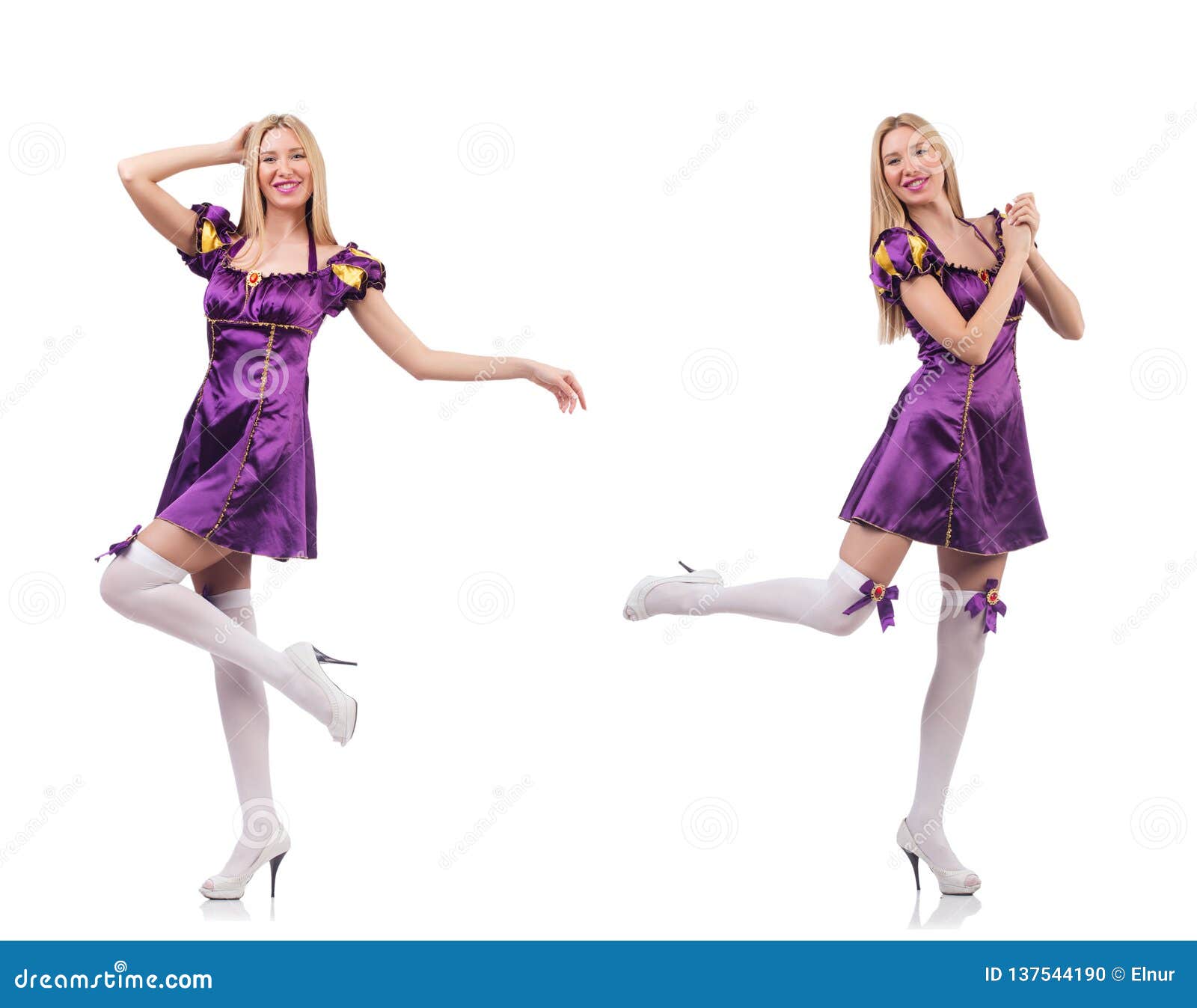 The Beautiful Dancer in Purple Dress Stock Photo - Image of dancer ...