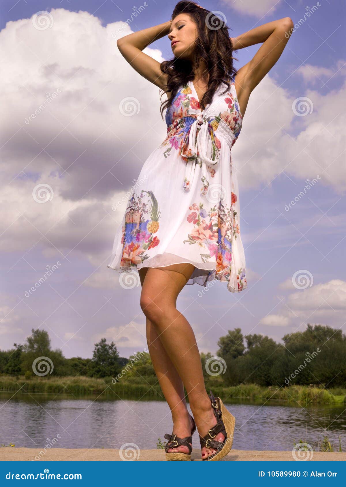 Beautiful Dancer in the Wild Outdoors Stock Photo - Image of model ...