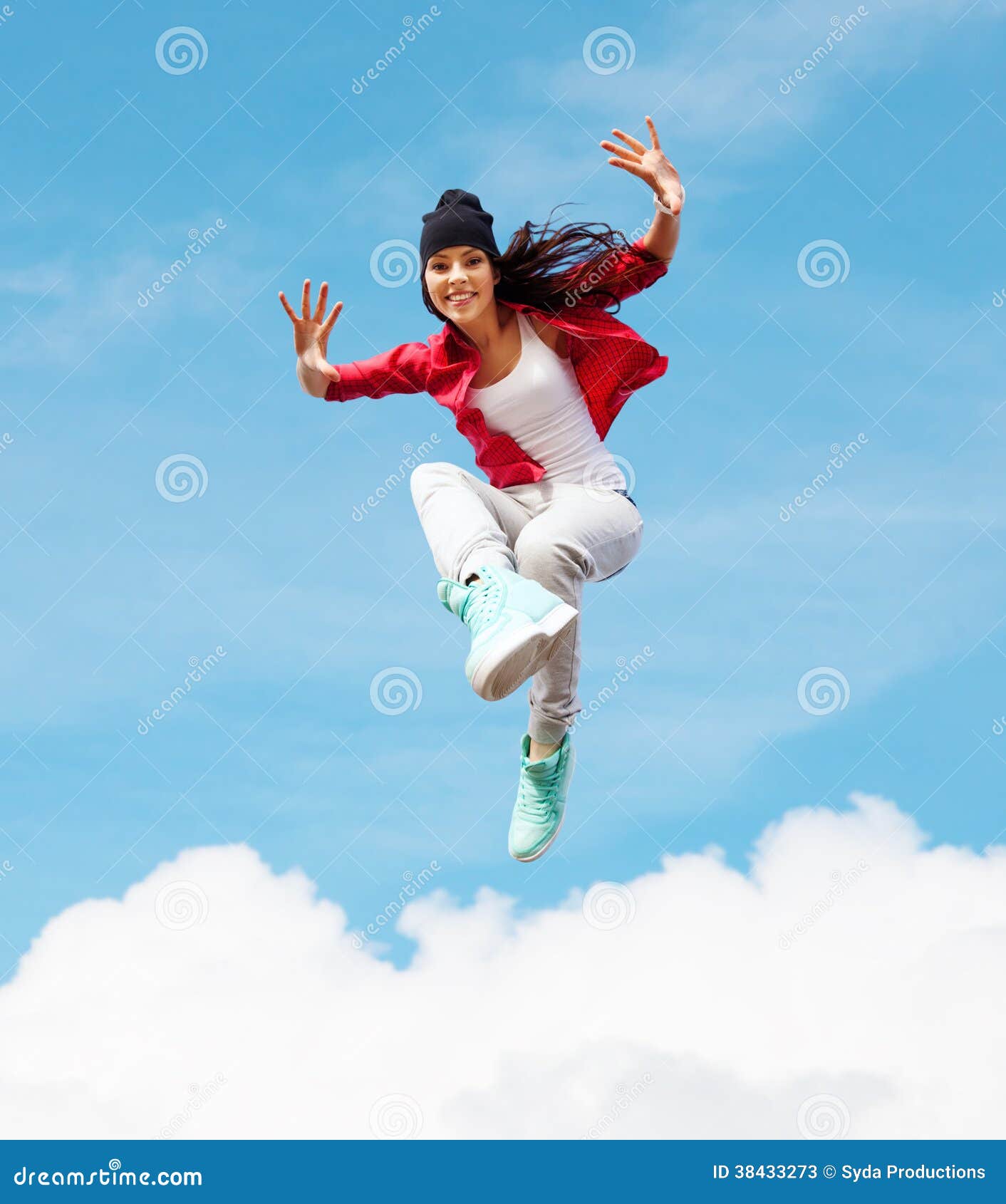 Beautiful Dancing Girl Jumping Stock Image - Image of jump, dance: 38433273
