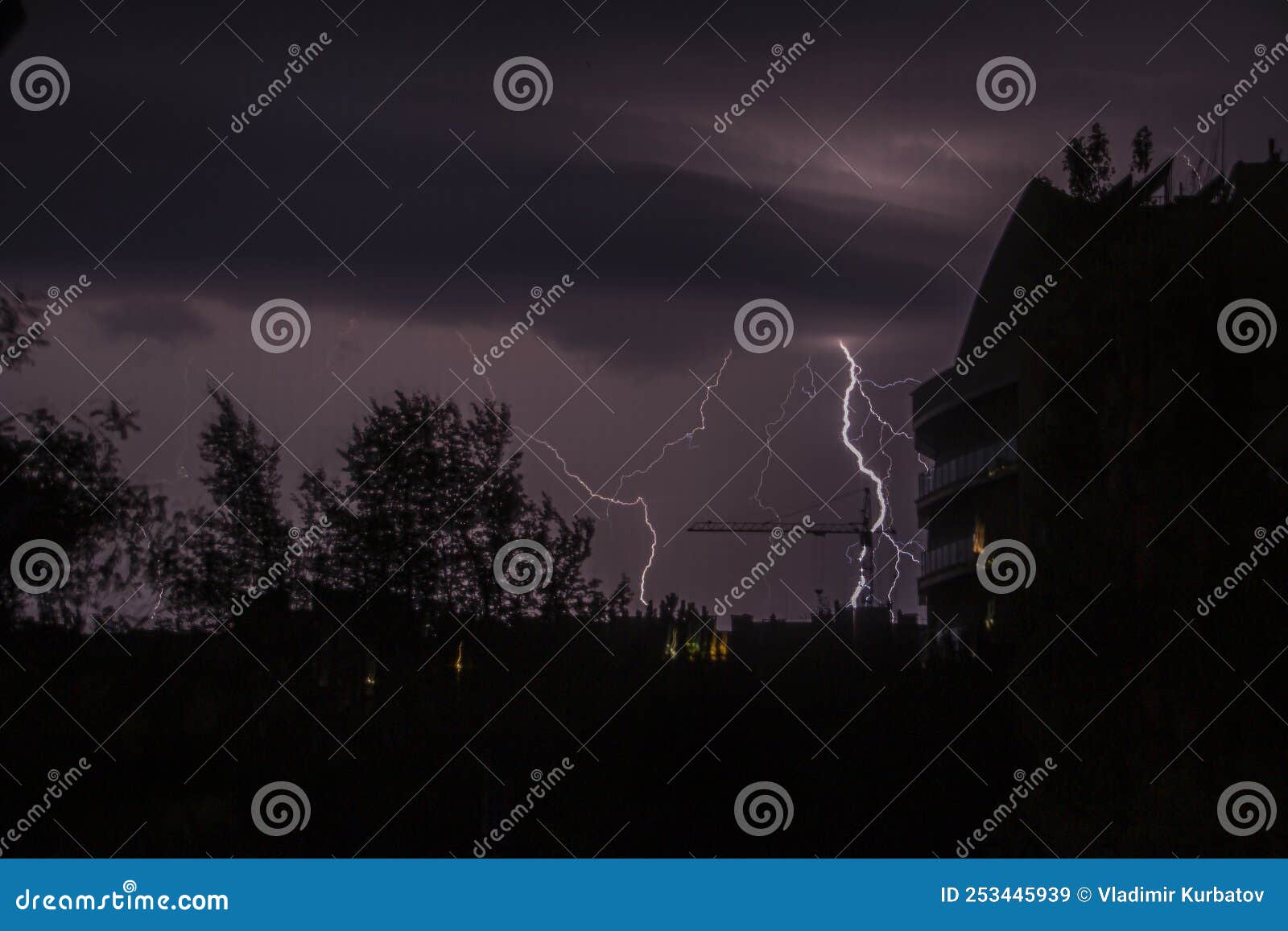 Beautiful Dangerous Unusual Lightning Stock Image - Image of beautiful ...